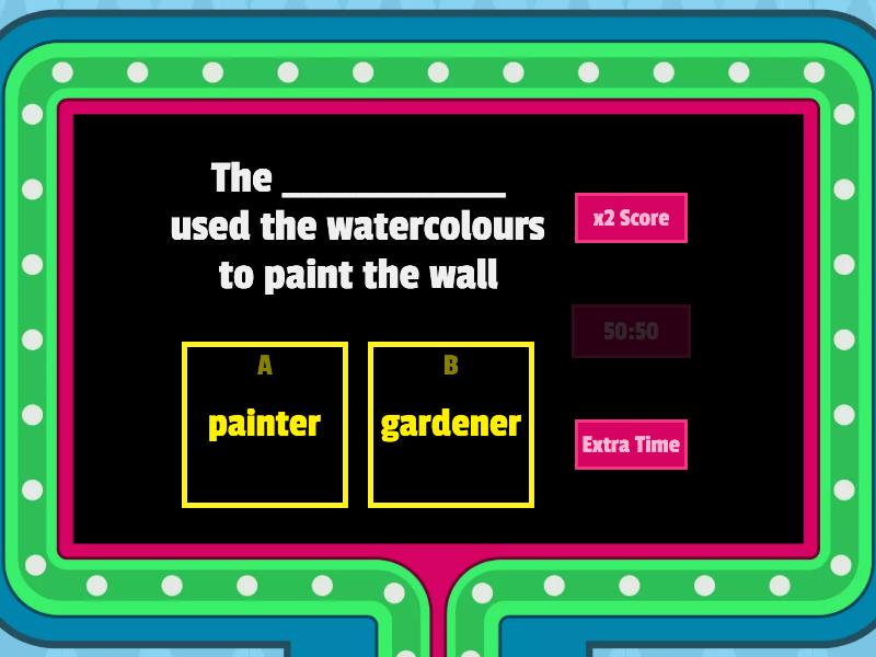 Vocabularies. Fill in the blank - Gameshow quiz