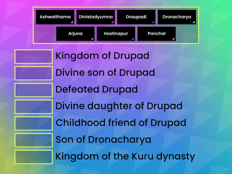 The arrest of King Drupad @ www.bambinos.live - Match up