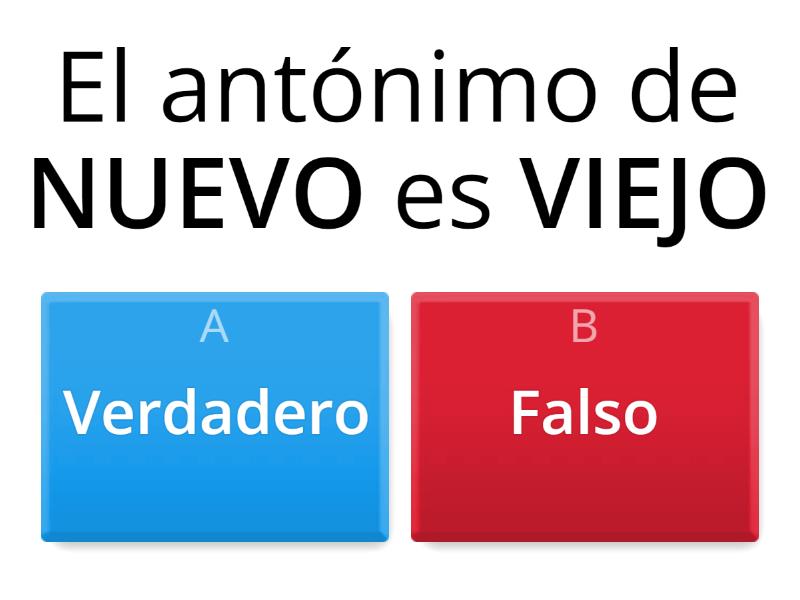 LOS ANTÓNIMOS - Quiz