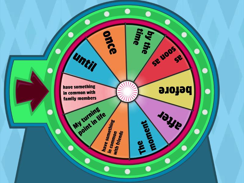 Conjunction practice - Spin the wheel