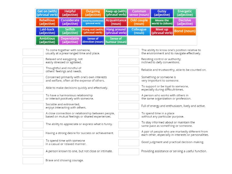 Unit 1 - Vocabulary Review - Associação