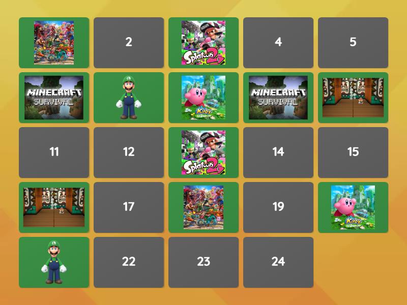 Nintendo games - Matching pairs
