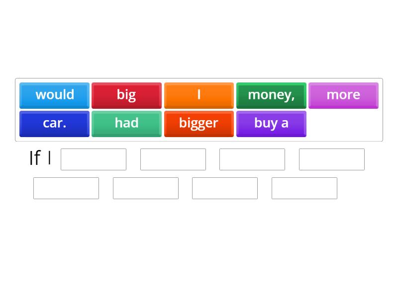 SECOND CONDITIONAL to order - Complete the sentence