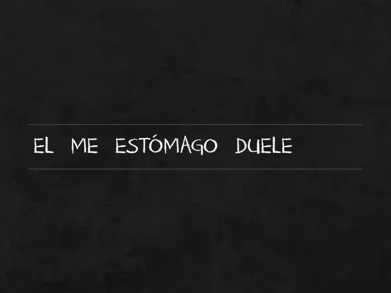 EL VERBO DOLER - Unjumble