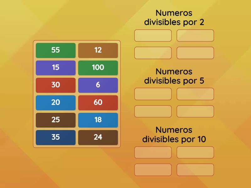 Divisibilidad,numeros divisibles por 2,5y 10 - Group sort