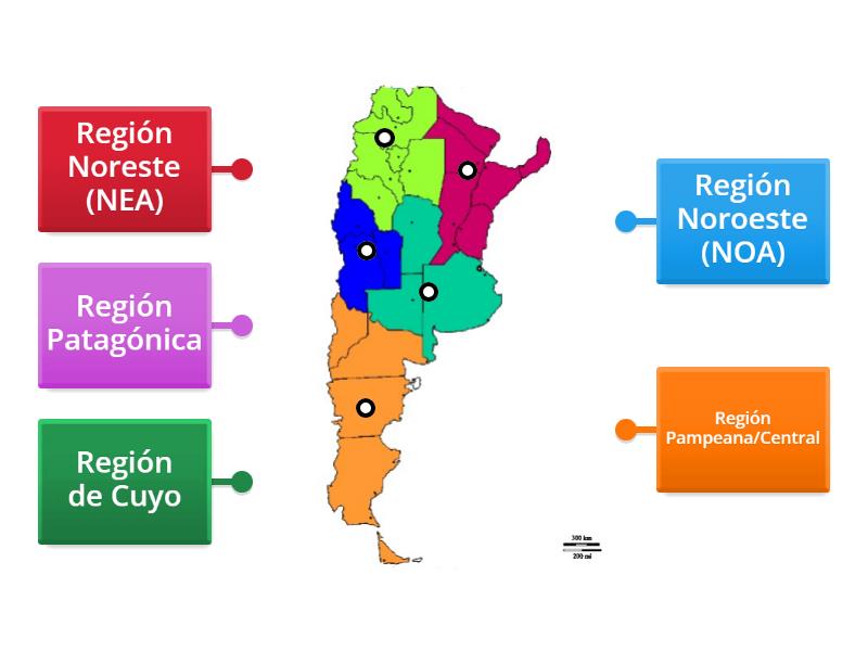 Regiones de Argentina - Labelled diagram