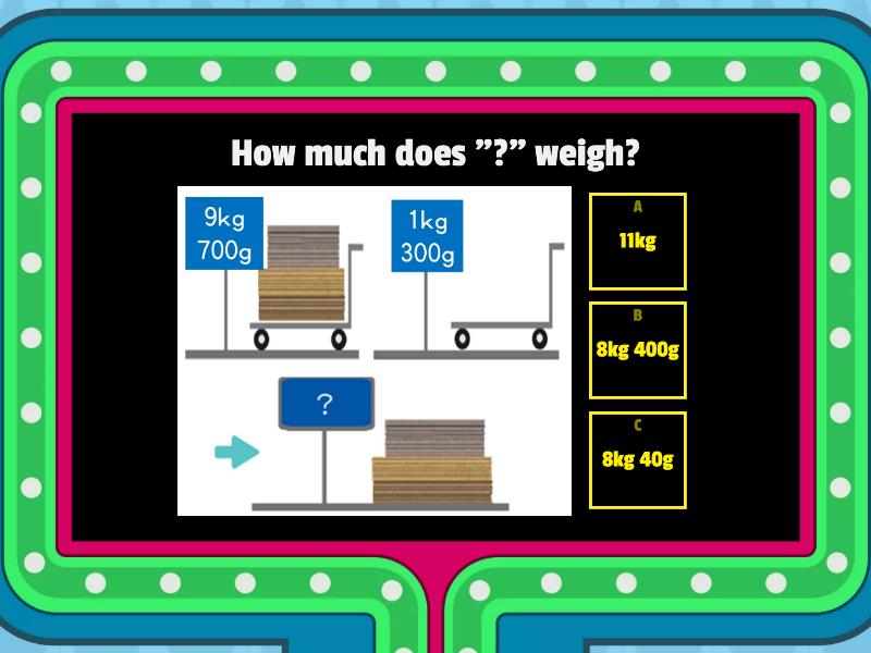 How much does it weigh?/ How much do they weigh? - Gameshow quiz