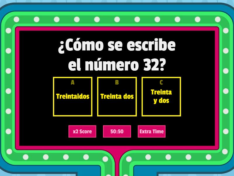 Los numeros - Gameshow quiz