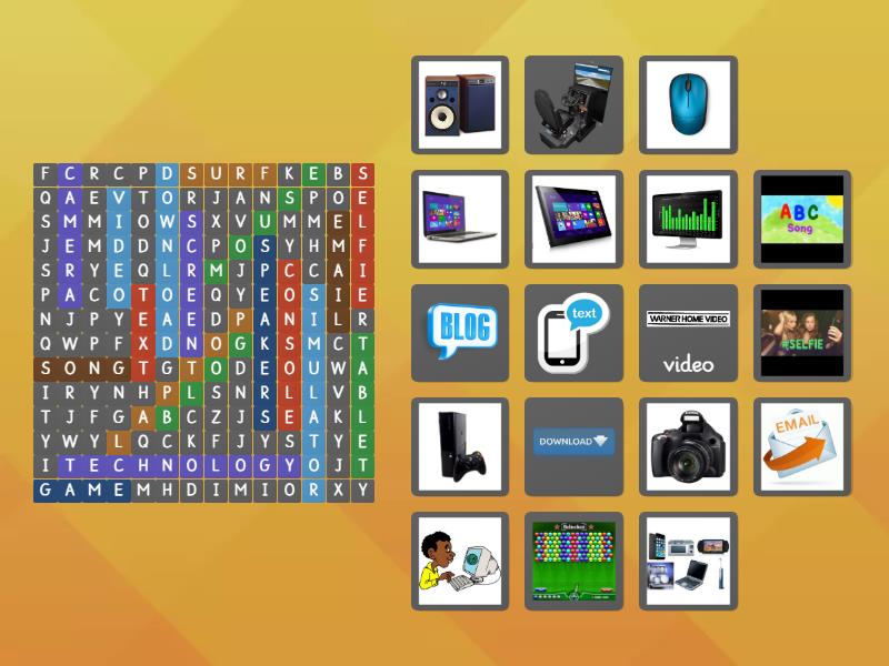 GG2 Unit 3 WB World Blog Technology - Wordsearch