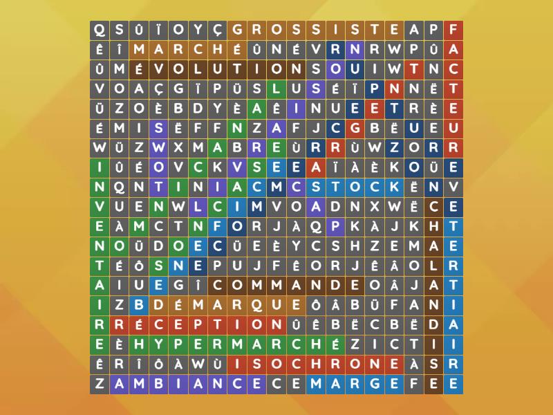 Commerce - Wordsearch