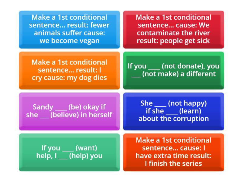 , 1st conditional - Flip tiles