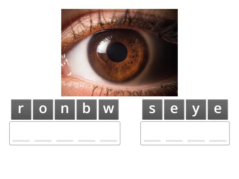 Describing eyes - Anagram