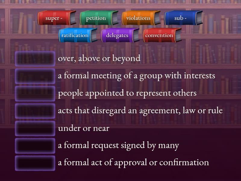 U4W3 "The Bill of Rights" - Match up
