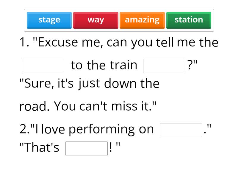 Unit 8 Lesson 1 - Completar la frase