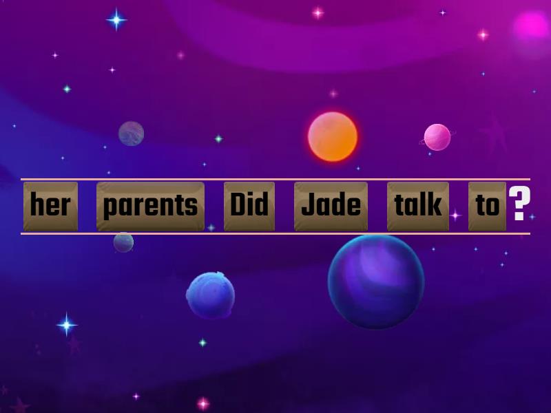 Time travel. Past simple -/? - Unjumble