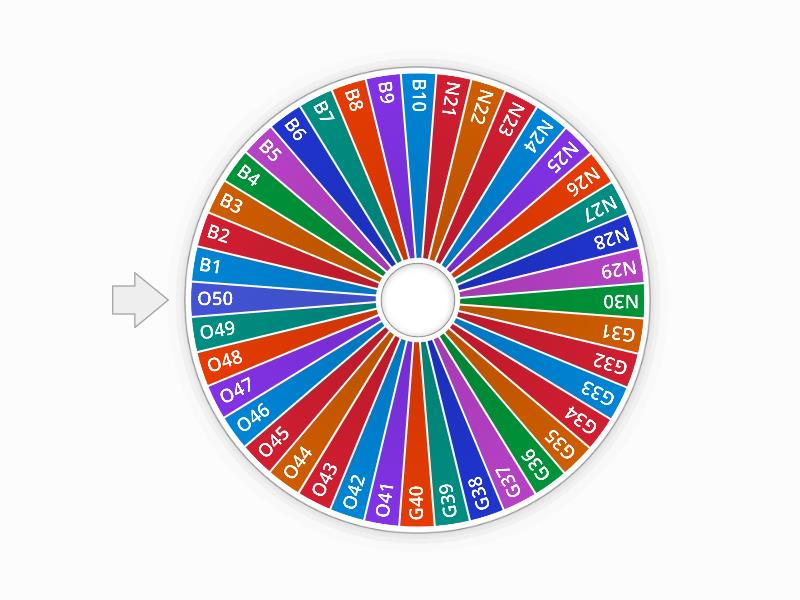 Tt Games Bingo - Random wheel