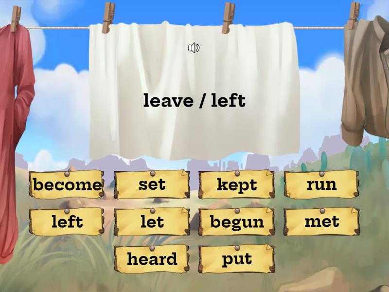 irregular verbs 3 / find the past participle - Find the match