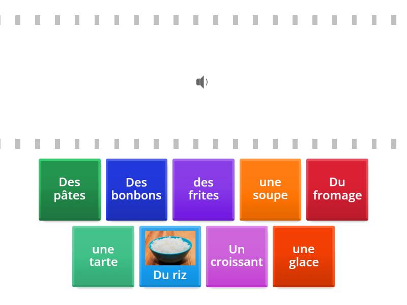 Tu as faim? Qu'est-ce que tu veux manger? - Find the match