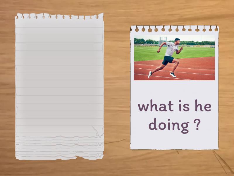 present progressive - Speaking cards