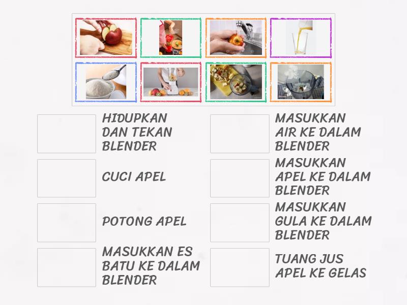 LANGKAH - LANGKAH MEMBUAT JUS APEL - Permainan Pencocokan