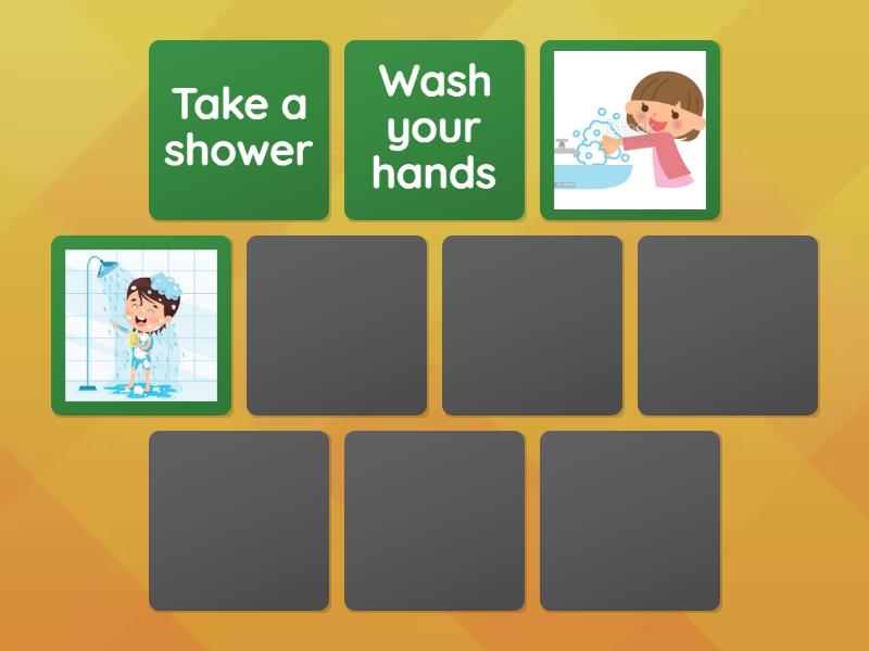 Hygiene habits - Matching pairs