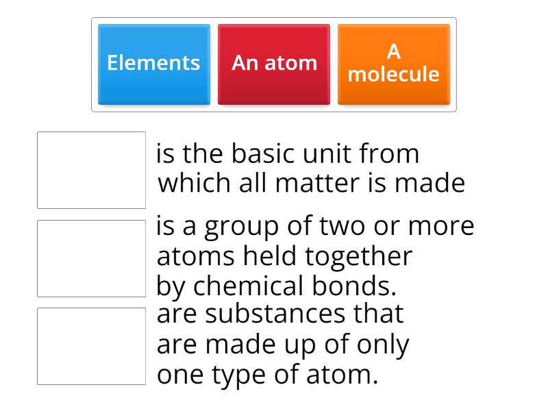 Topic 1 lesson 2 Model Matter - Match up