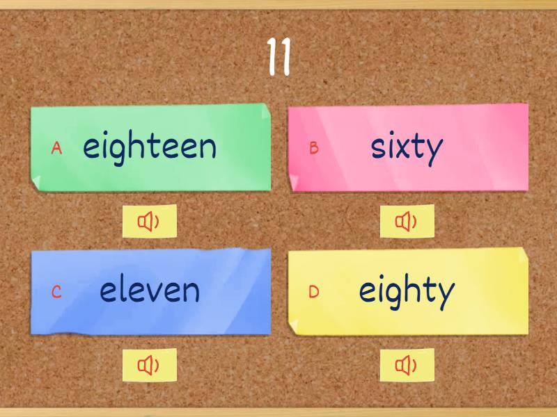 11-100 write words - Quiz