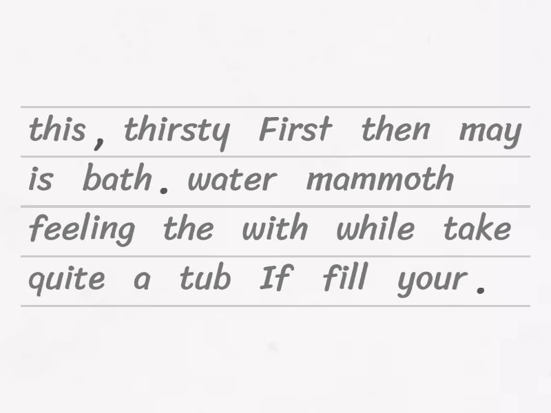 instructional text - Unjumble