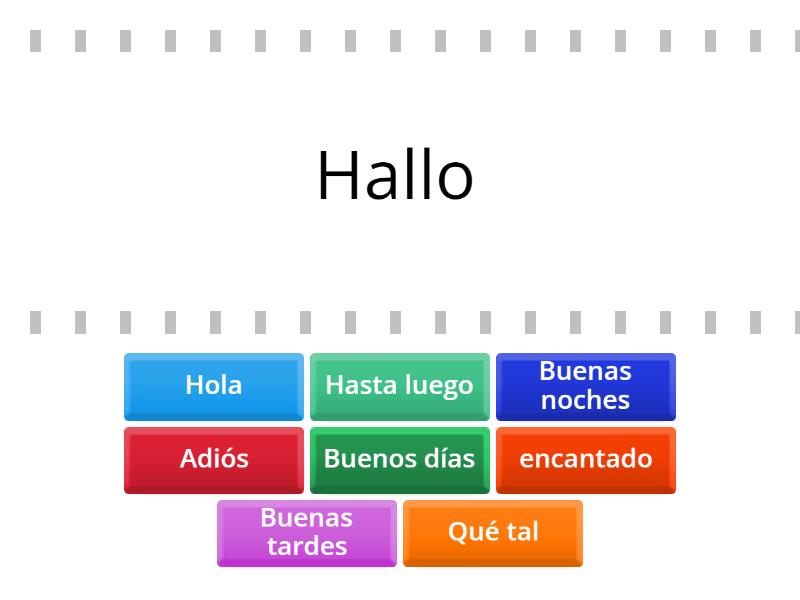 Saludos y despedidas - Find the match