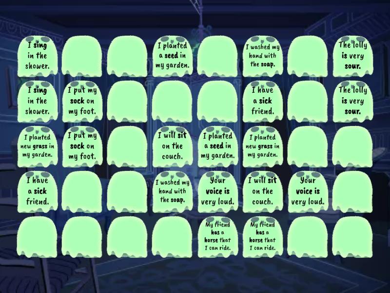 Sebs Memory - Initial, Medial and Final /s/ Sentences - Matching pairs