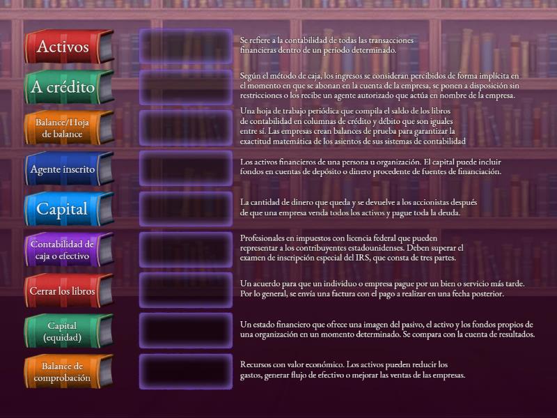 Palabras Contables - Match up