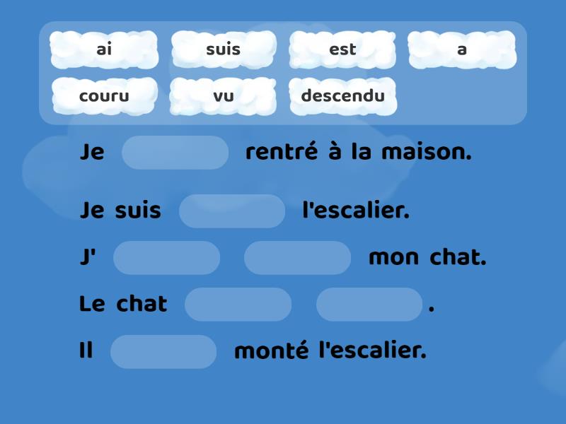 Passé composé - Complete the sentence