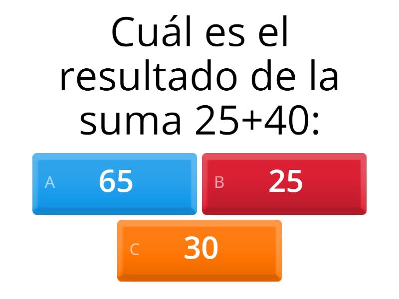 Preguntas de suma y resta - Quiz
