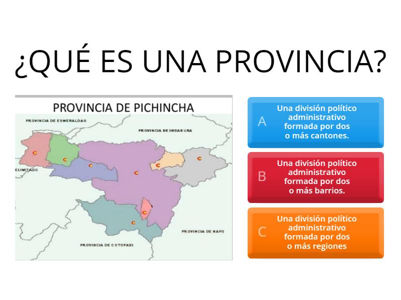 PROVINCIAS Y CAPITALES DEL ECUADOR - Quiz