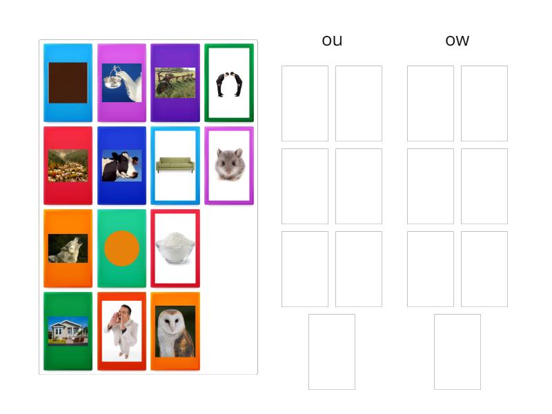 "ou" or "ow" - Group sort