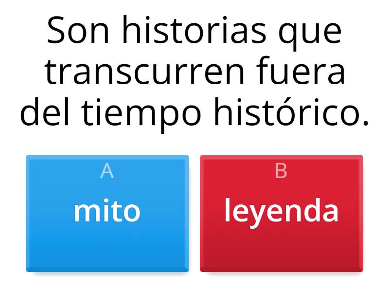 ¿Mito o Leyenda? - Quiz