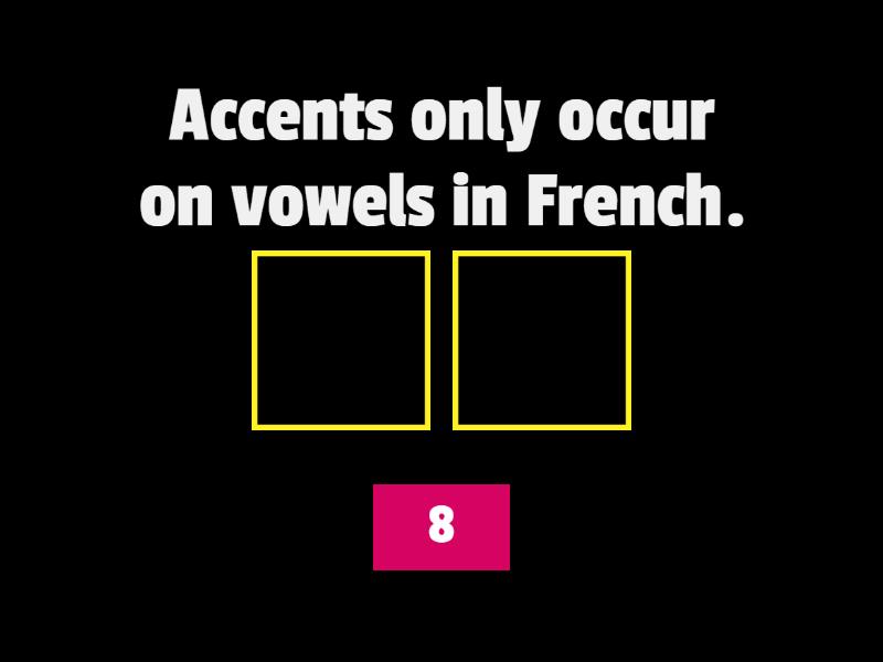Accents - Win or lose quiz