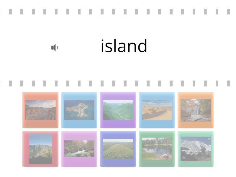 346 homework (landforms) - Find the match
