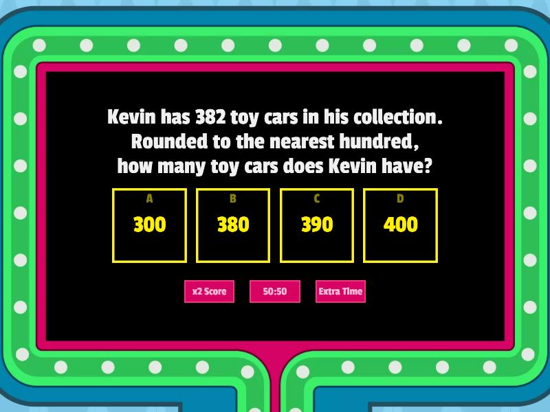 Grade 4 Math Review Game #1 - Gameshow quiz