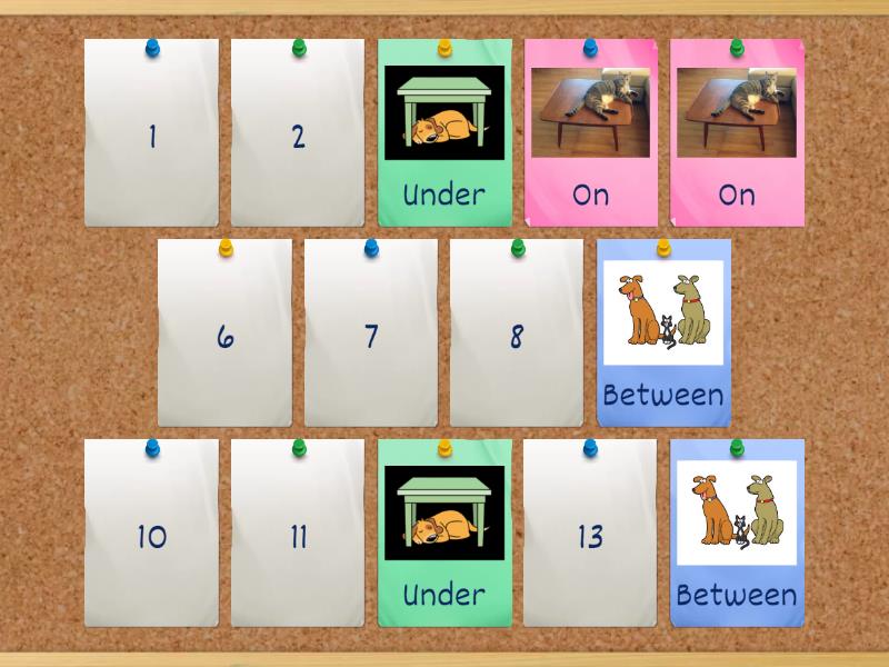 Prepositions of place (behind, in front, under, next to, between etc ...