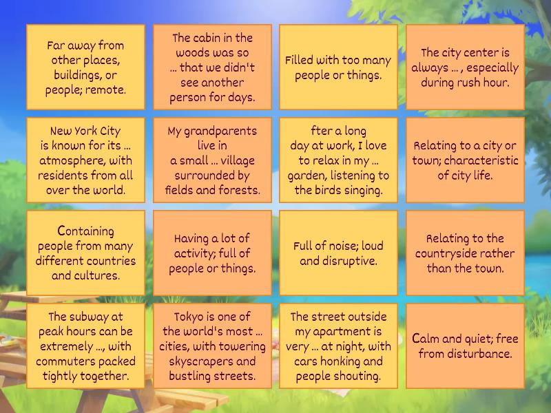 FCE Result. Wild. Adjectives. - Flip tiles