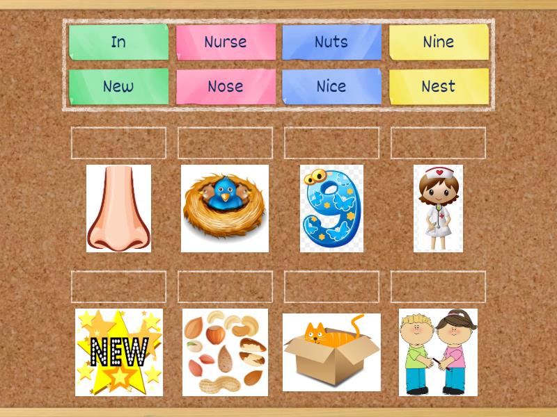 N - Words (Phonics) - Match up