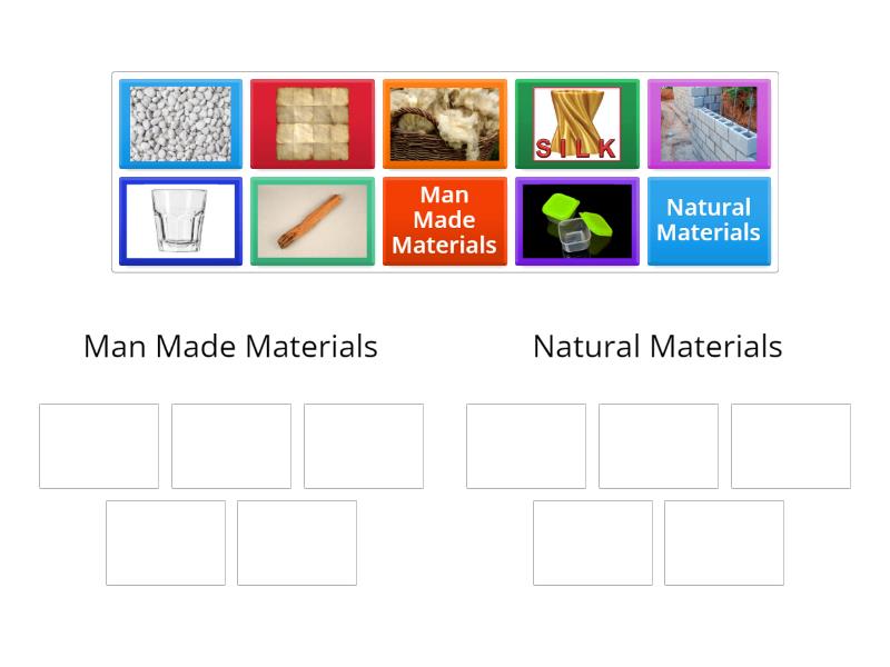 Man Made and Natural Materials Sort - Group sort