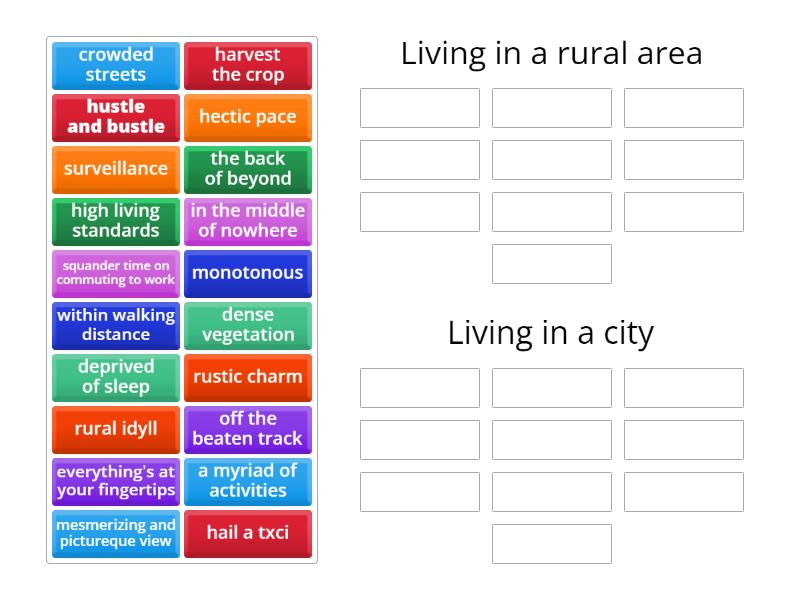 City/country vocabulary - Group sort