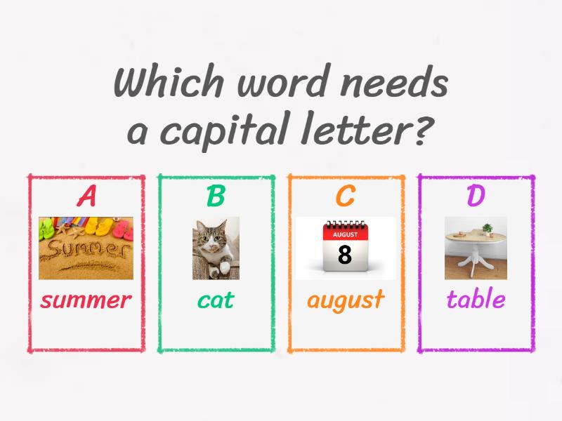 Capital letters - Quiz