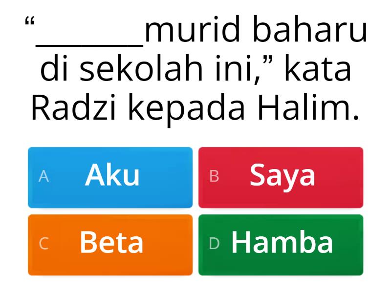 kata ganti nama diri - Kuiz