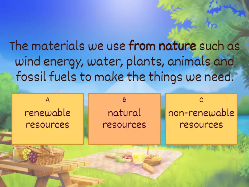 SCIENCE - NATURAL RESOURCES & LANDFORMS - Quiz