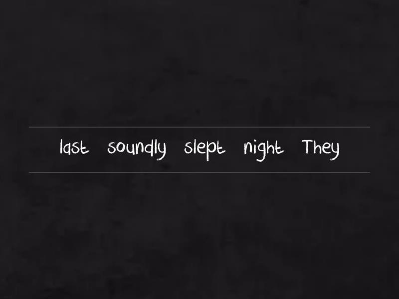 Jumble Word Simple Past Tense - Reordenar