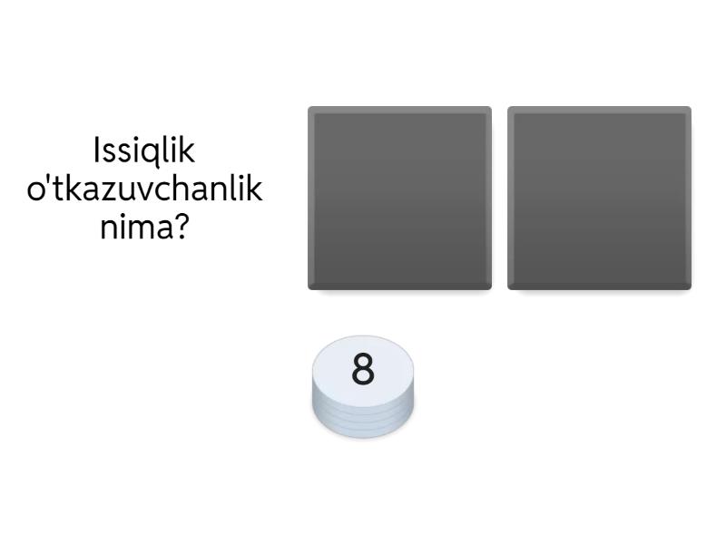 Issiqlik uzatilishi - Cuestionario pierde o gana