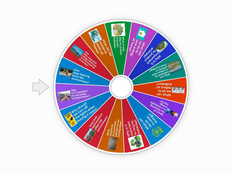 Environmental Awareness - Spin the wheel